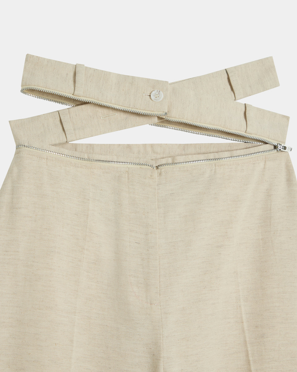 GH LINEN ZIPPER PANTS – GREYHOUND ORIGINAL